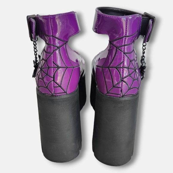 Dolls Kill | Shoes | Dolls Kill Halloween Purple Spiderweb Mary Janes ...